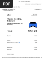 Uber Bill | PDF | Invoice | Payments