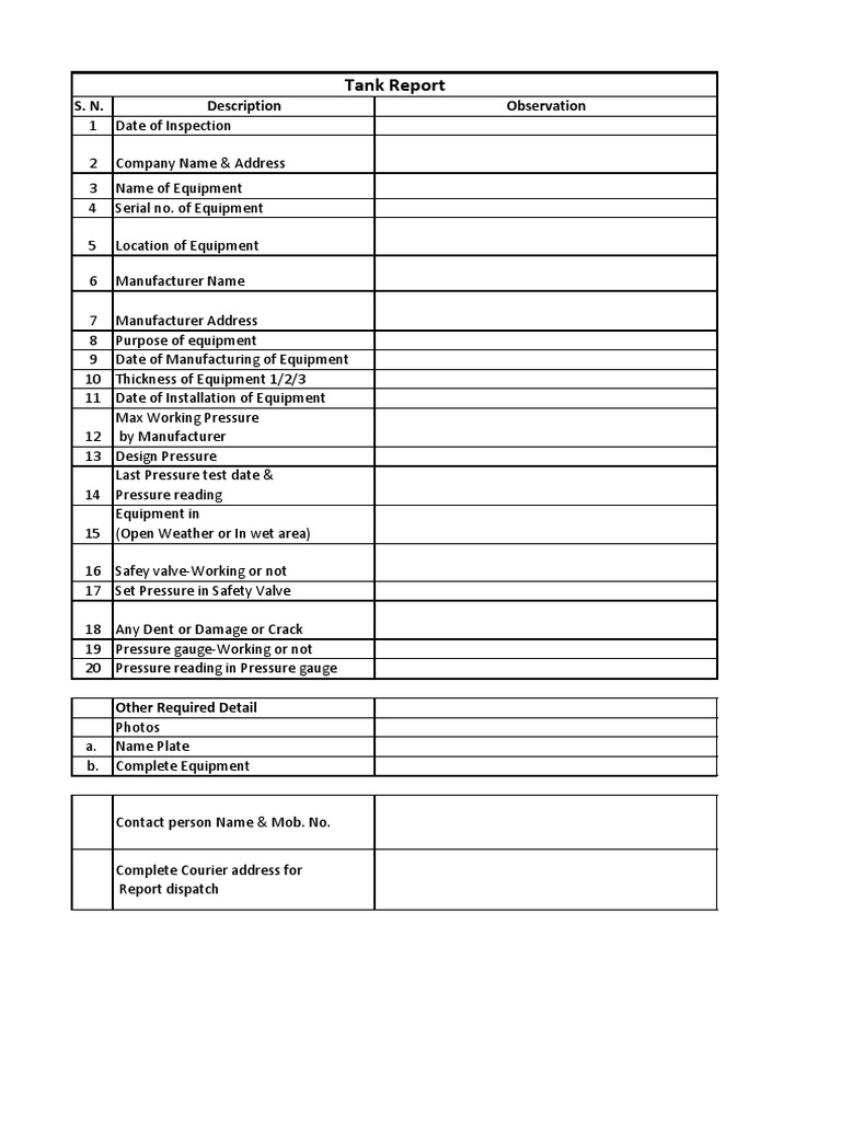 Tank Report PDF | PDF
