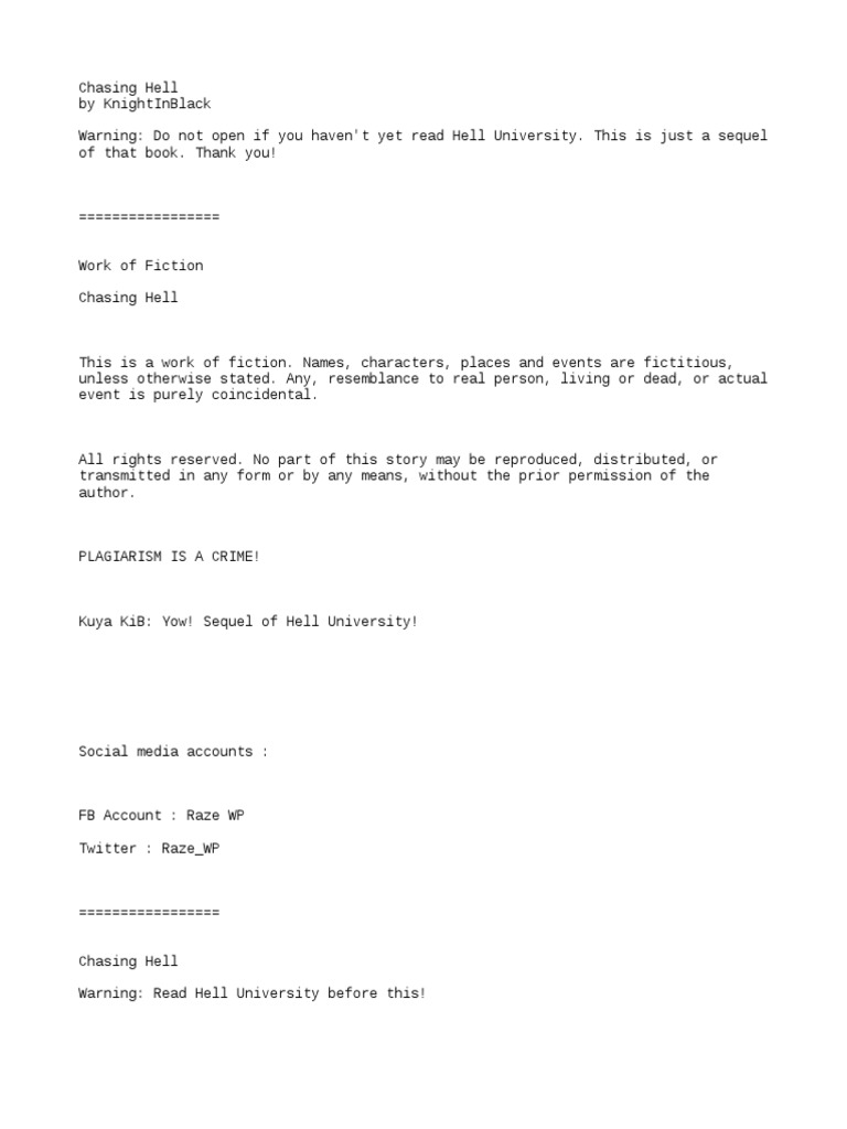 Chasing Hell | PDF | Mystery, Thriller & Crime Fiction