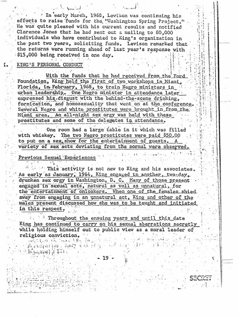 FBI Documents On Martin Luther King | PDF