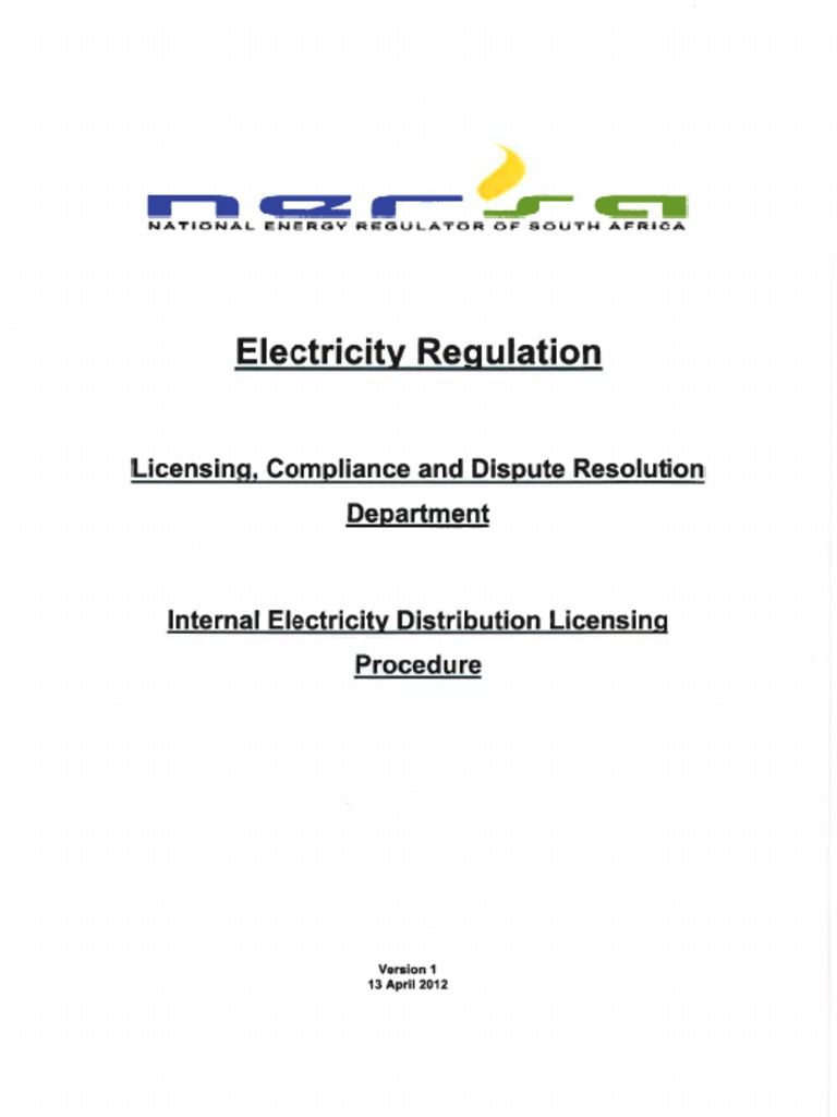 Electricity Distribution Licensing Procedure | PDF