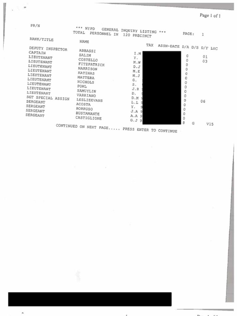 Staten Island NYPD Precinct Rosters | PDF | New York City Police ...