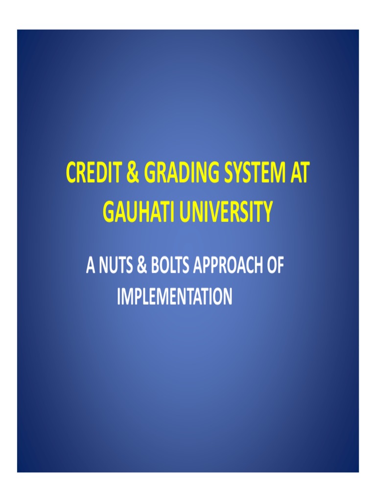 Gauhati University Credit & Grading System | PDF | Human Resource ...