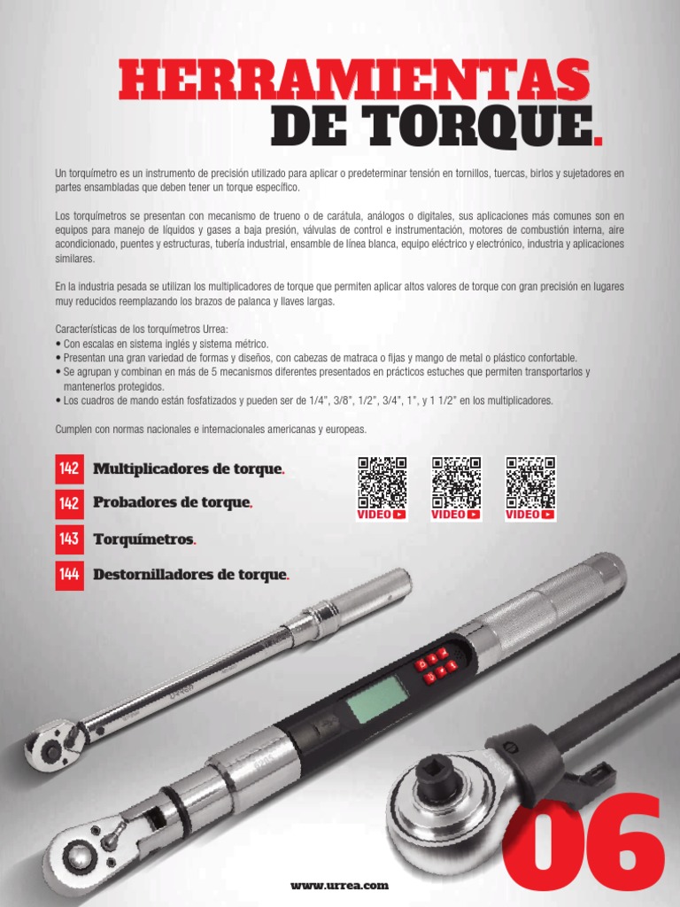 06 Herramientas de Torque | PDF | Tornillo | Ingeniería mecánica