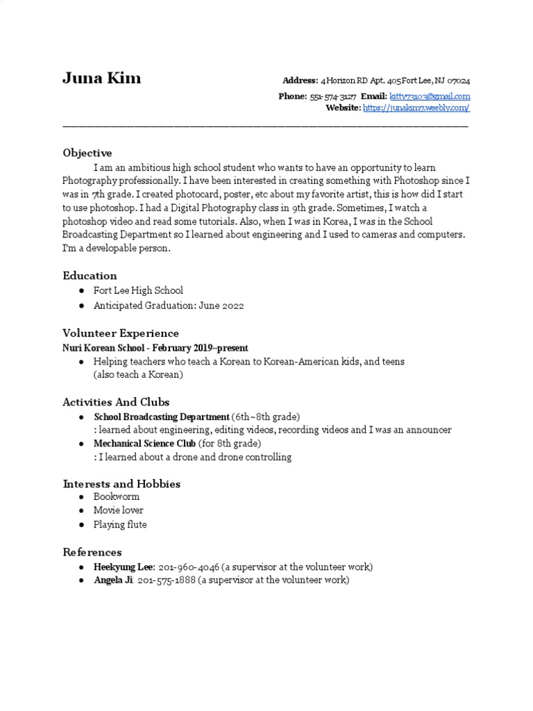 Resume - Juna Kim | PDF | Career & Growth | Business