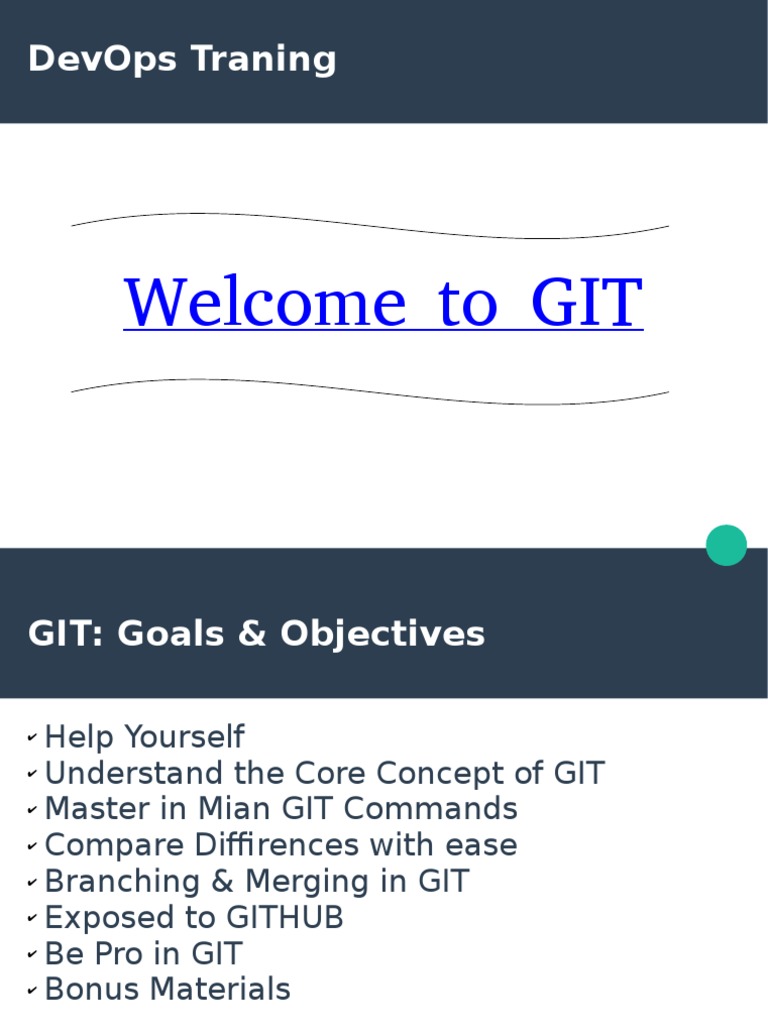 Devops Traning: Welcome To Git | PDF | Business | Science