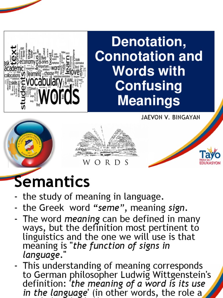 Denotation and Connotation | Word | Definition