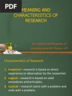 Meaning and Characteristics of Research | PDF | Research Design ...