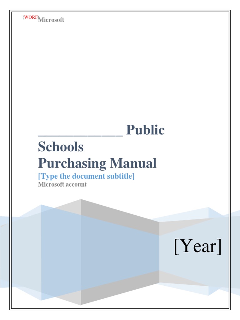 Microsoft Public Schools Purchasing Manual | PDF | Request For Proposal ...