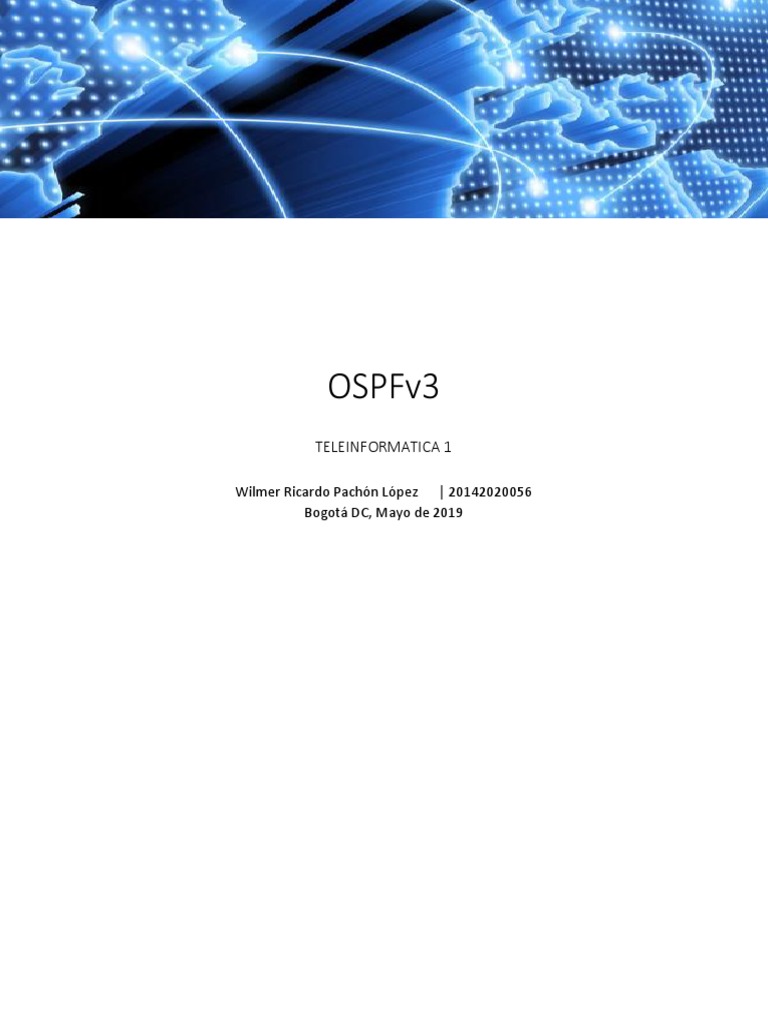 Informe Ospfv3 | PDF | Enrutador (Computación) | Yo Pv6