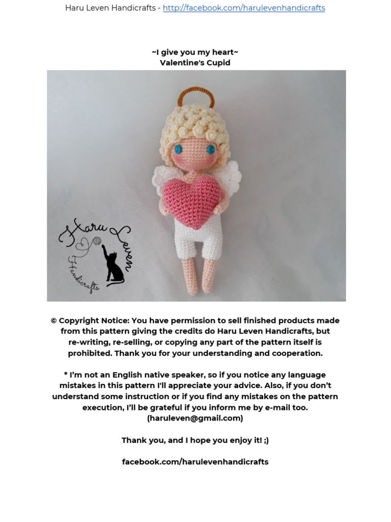 Valentine S Cupid English Free Pattern | PDF | Crochet | Yarn