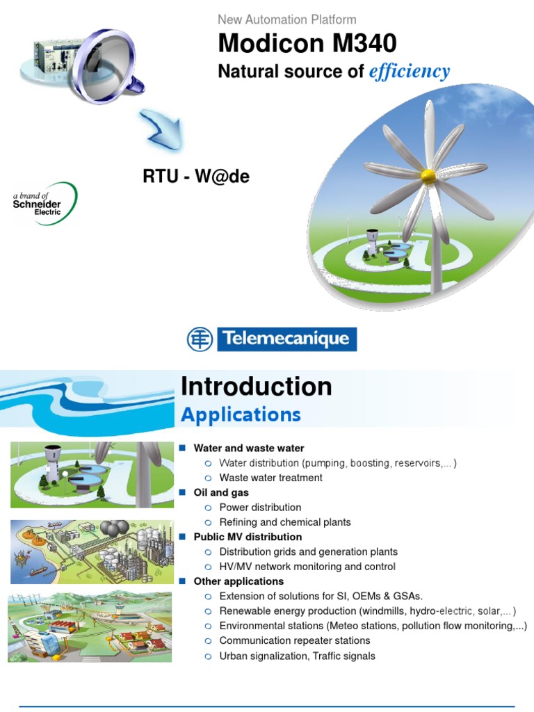 Modicon M340 Annex RTU - W@De | PDF | Scada | Programmable Logic Controller