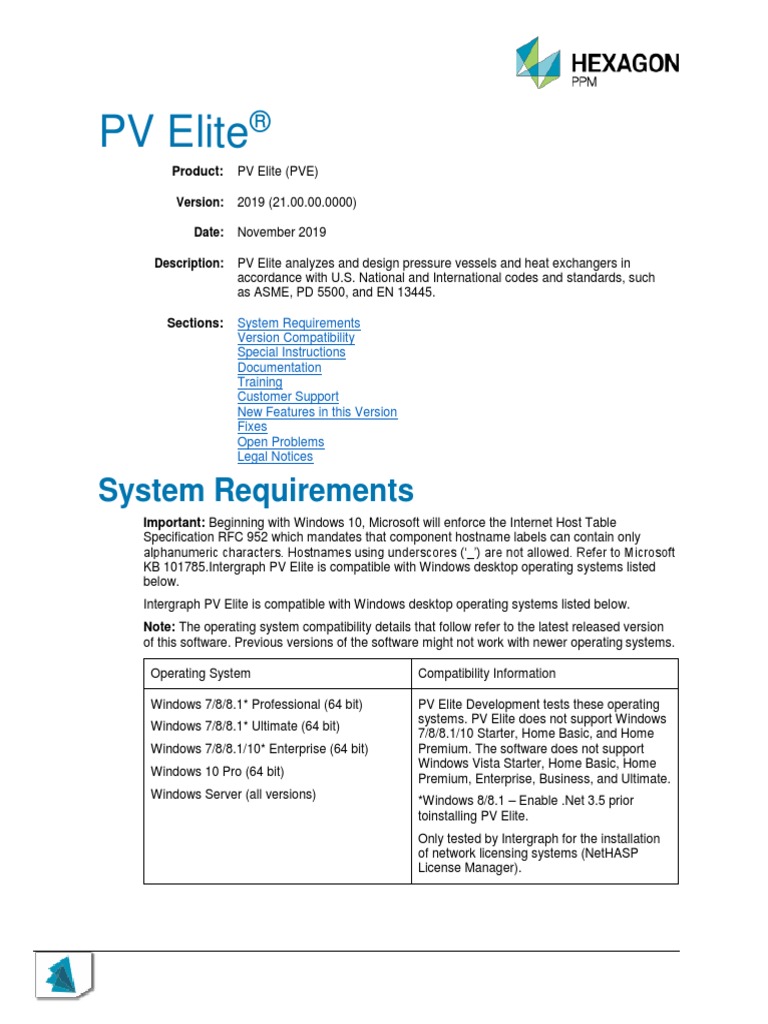 What's New - PV Elite 2019 | PDF | License | Microsoft Windows