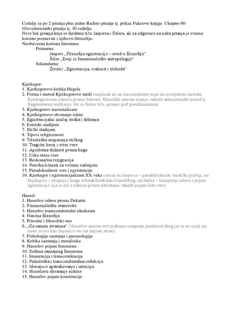 Istorija 4b Spisak Ispitnih Pitanja | PDF