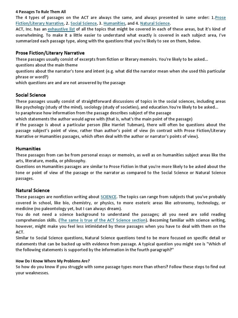 Prose Fiction/Literary Narrative | Download Free PDF | Act (Test ...