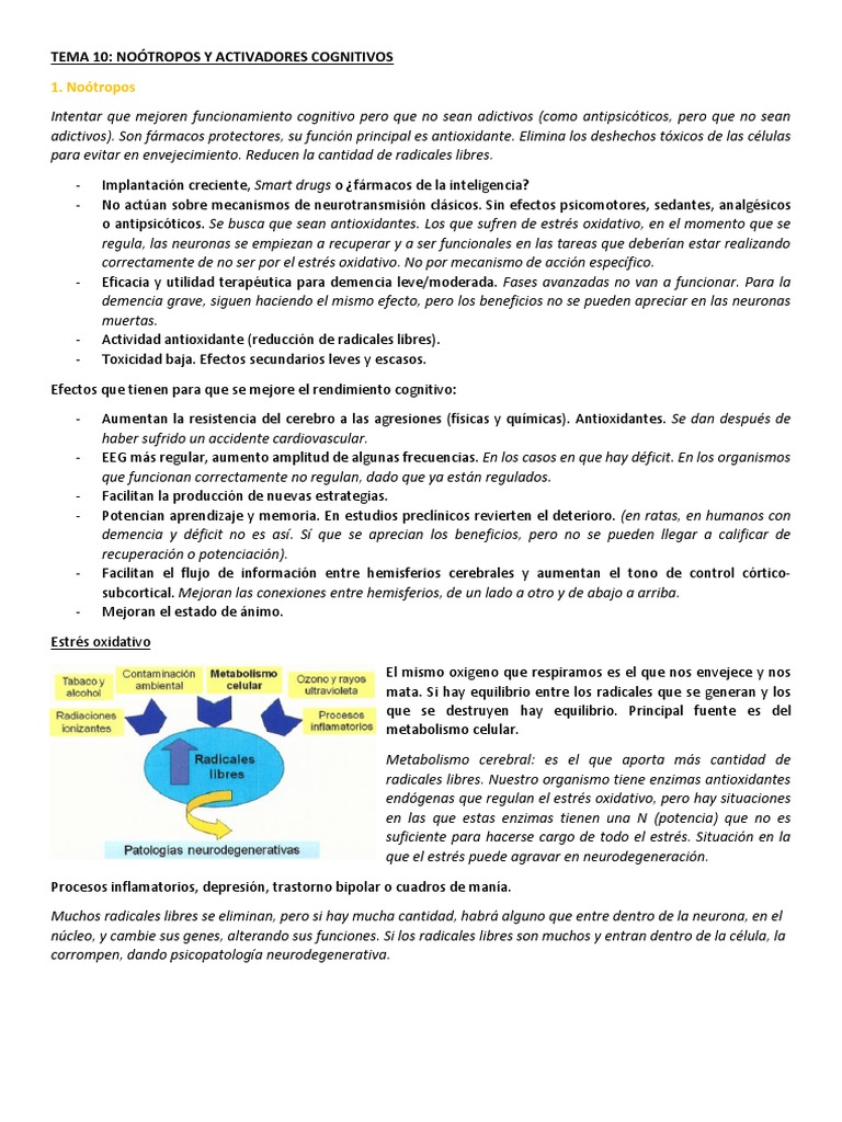 Nootropos | PDF | Antioxidante | Enfermedad de Alzheimer
