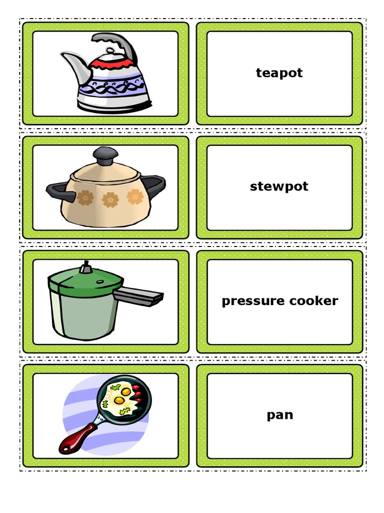Kitchen Utensils Vocabulary for Kids | PDF