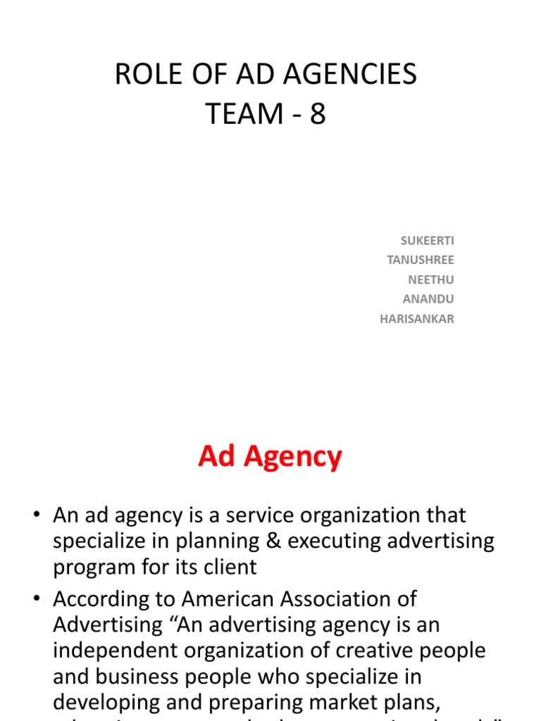 Advertising agencies: meaning, role, and types, list of advertising ...