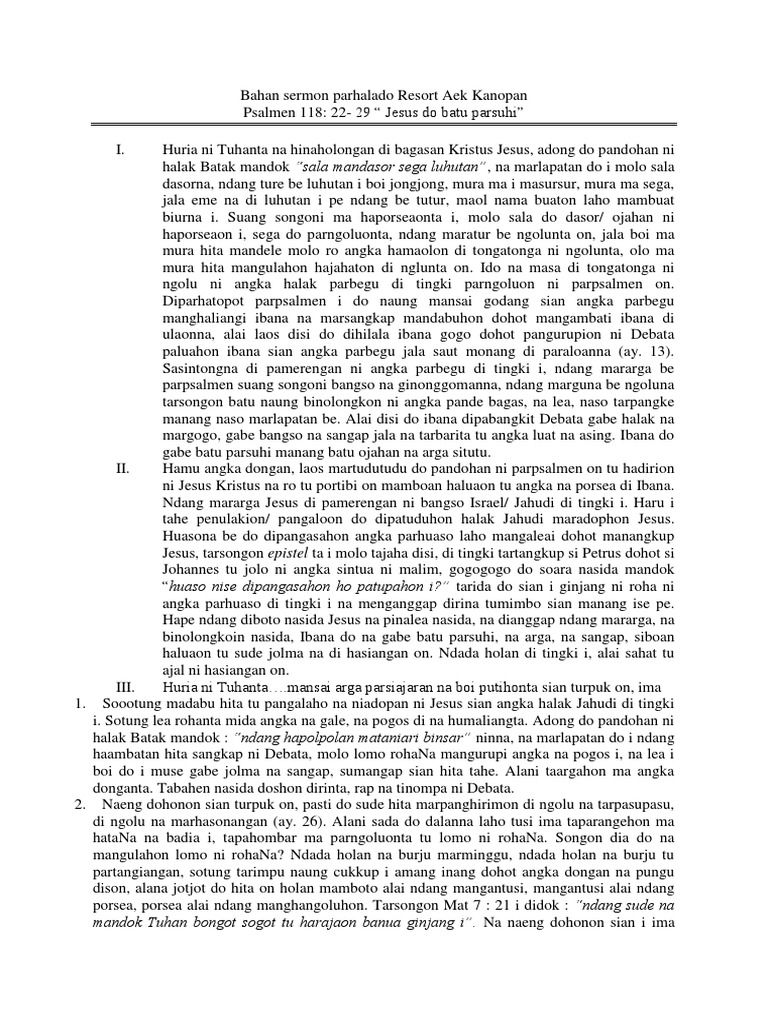 Sermon Minggu Okuli: Psalmen 118 | PDF