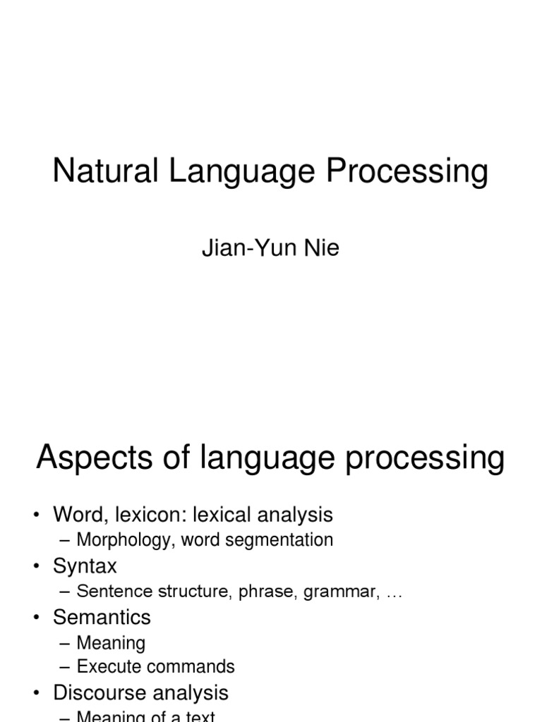Natural Language Processing | PDF | Parsing | Syntax