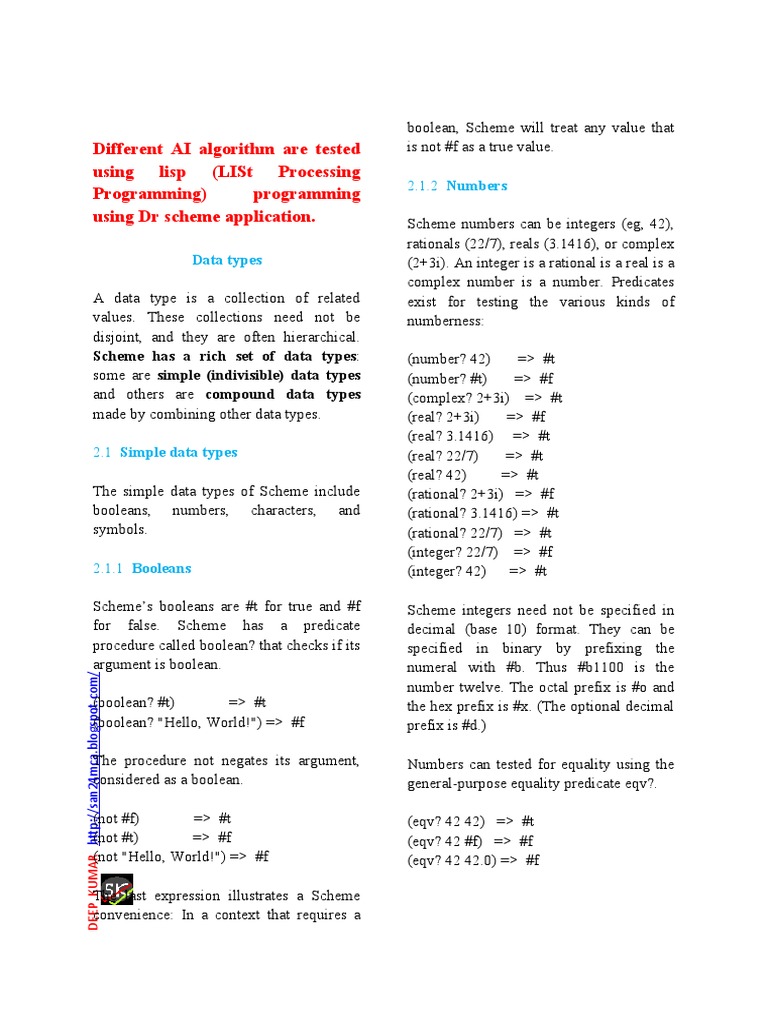 Lisp Programming Using Dr Scheme Pdf Scheme Programming Language Parameter Computer 
