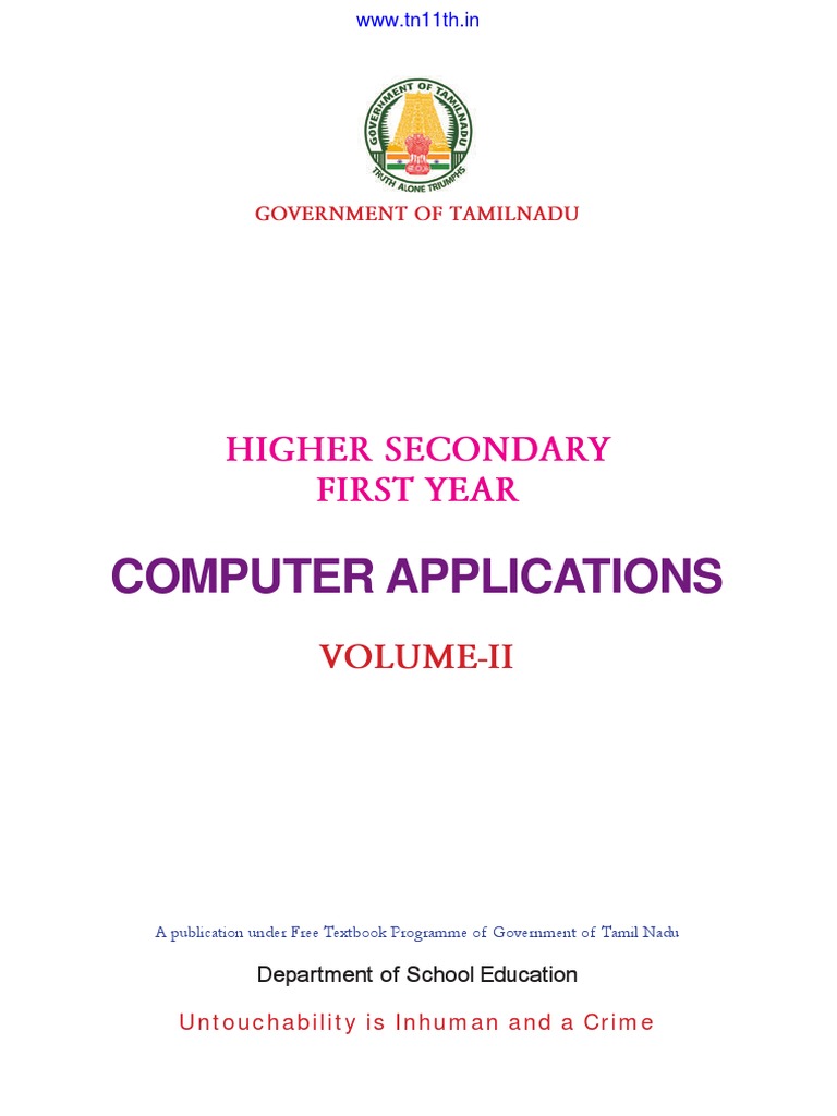 11th Std-Computer Applications Vol-II EM - Www.tn11th.in | Internet ...