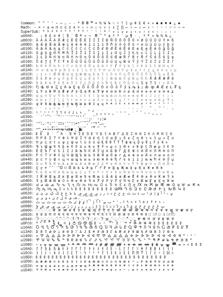 UTF 8 Characters | PDF | Greek Alphabet | Phonetics