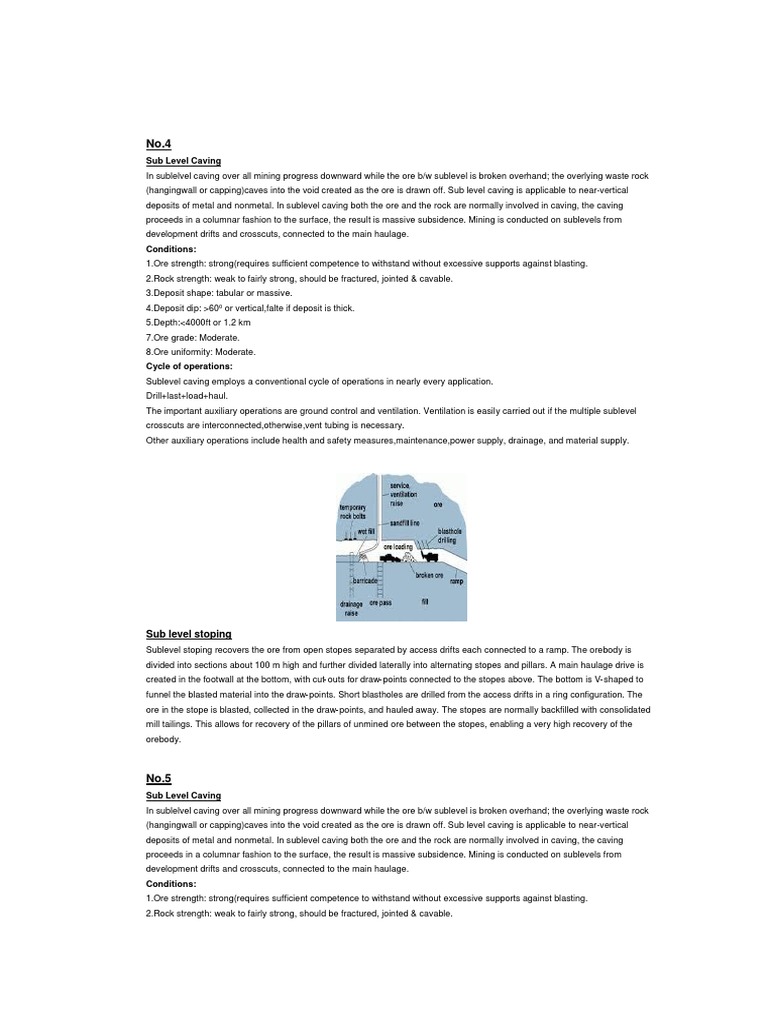 Sub Level Caving | PDF | Heavy Industry | Geology