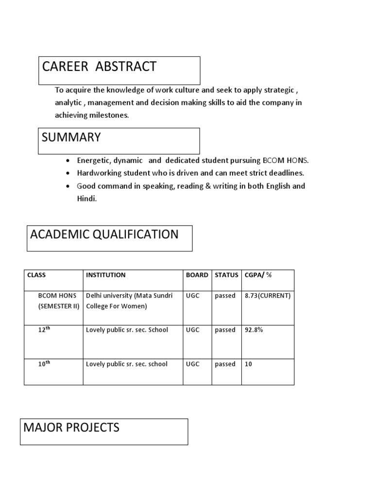BCOM HONS Student Career Overview | PDF | Career & Growth | Computers
