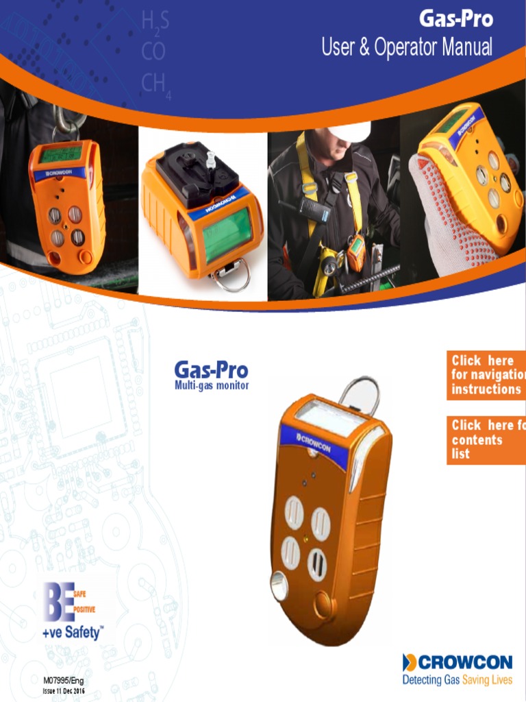 User & Operator Manual: Gas-Pro | PDF | Battery Charger | Gases