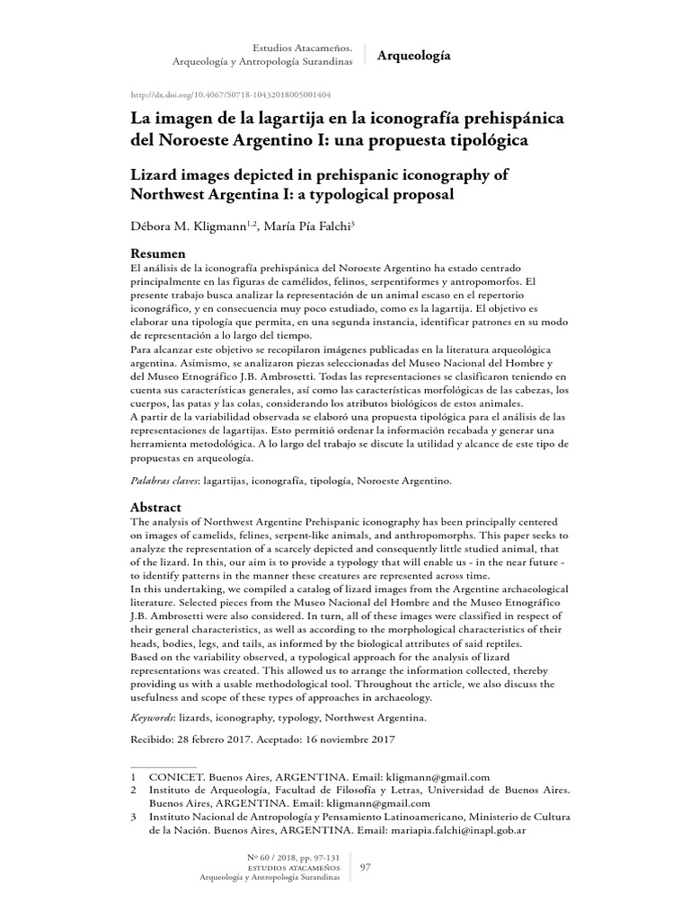 La Imagen de La Lagartija en La Iconogra PDF | PDF | Arqueología ...