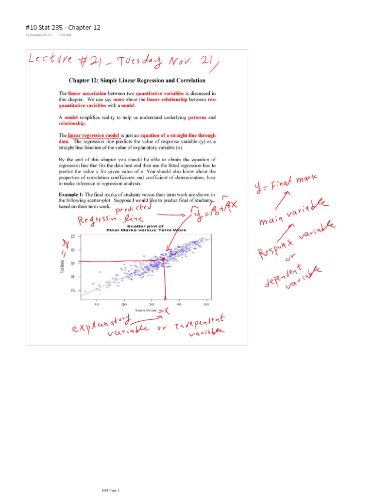 #10 Stat 235 - Chapter 12 | PDF
