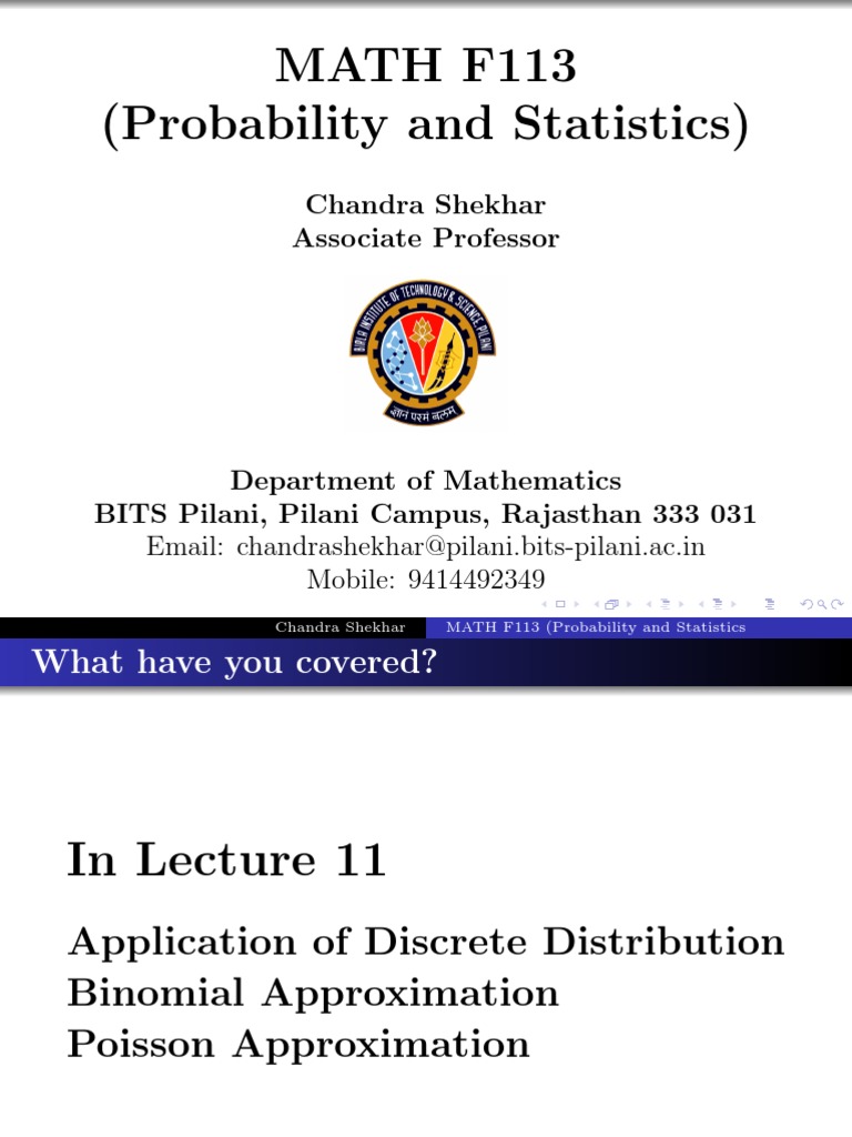 Lecture12 PDF | PDF | Probability Density Function | Probability ...