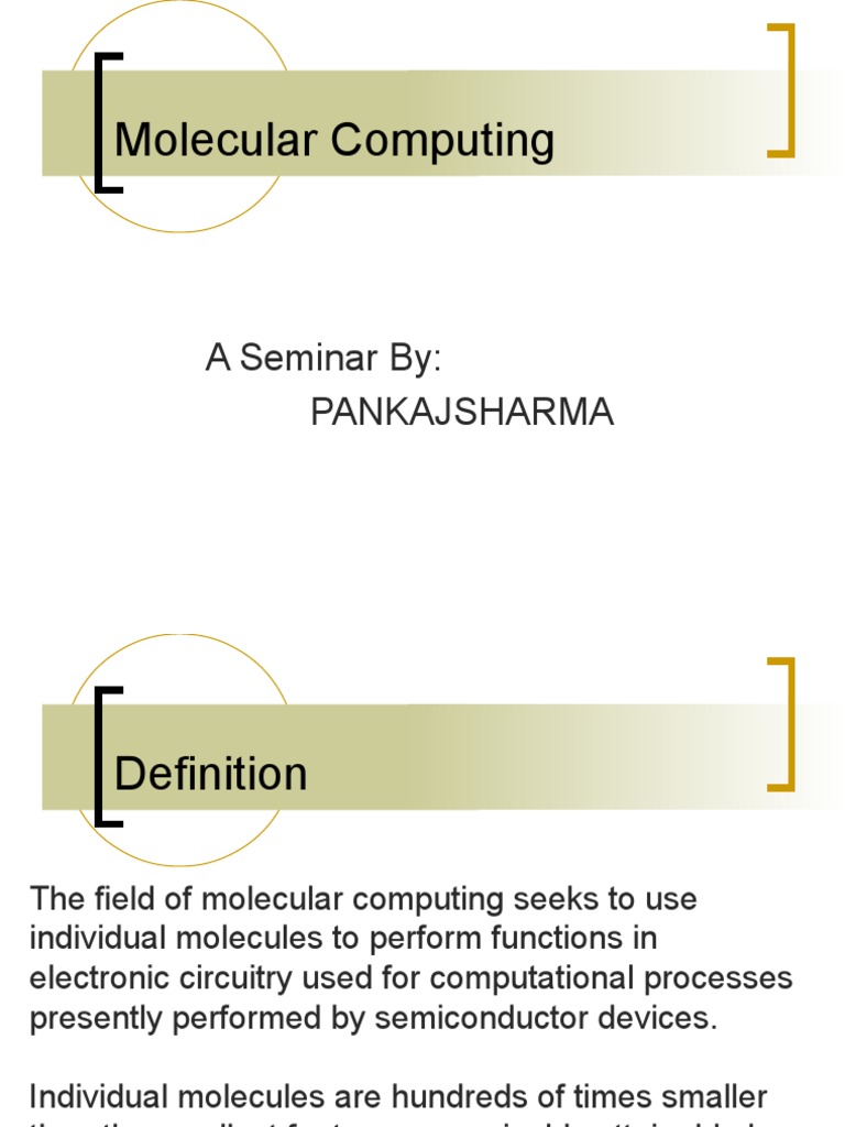 Molecular Computing PPT (Rachit N Ravneet) | PDF | Scanning Tunneling Microscope | Computer Data ...