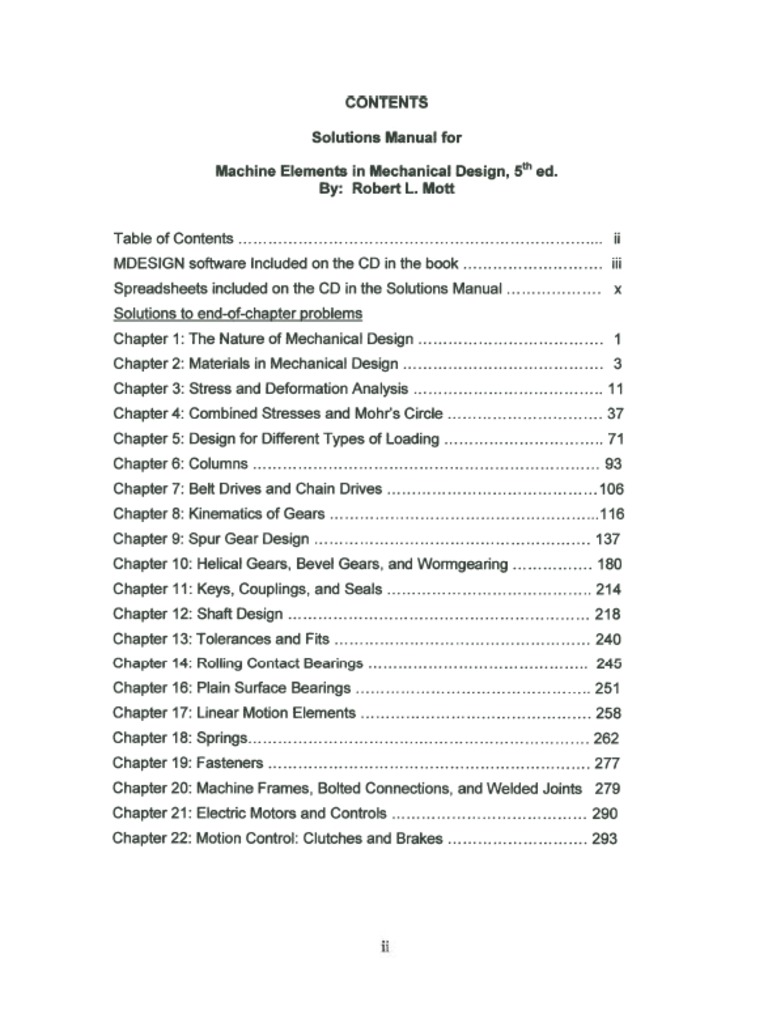 Machine Elements in Mechanical Design Solution PDF | PDF | Mechanical ...