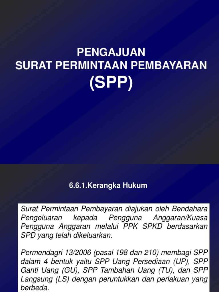 Mekanisme Pengajuan SPP | PDF