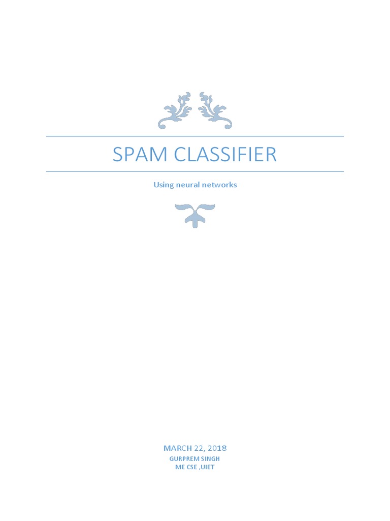 Spam Classifier Report | Download Free PDF | Statistical Classification ...