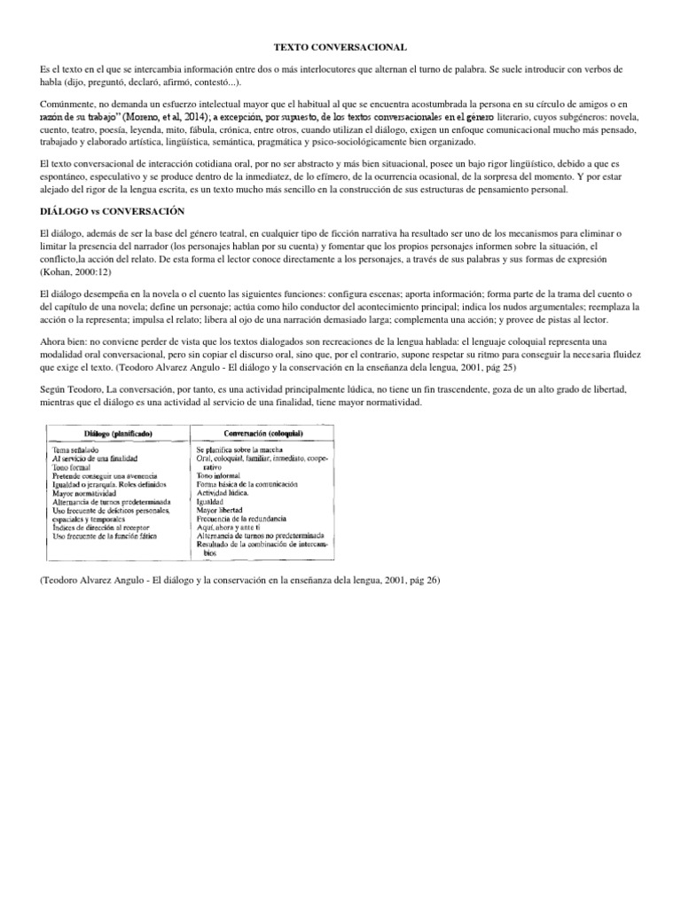Diálogo y Conversación: Claves y Funciones | PDF | Verbo | Cuentos