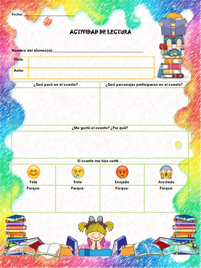 Reporte de Lectura para Niños | PDF | Ocio