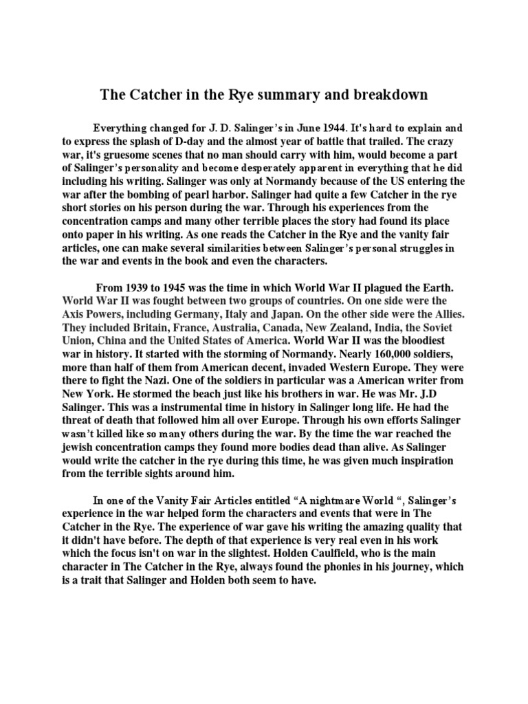 Cintr | PDF | J. D. Salinger | World War II