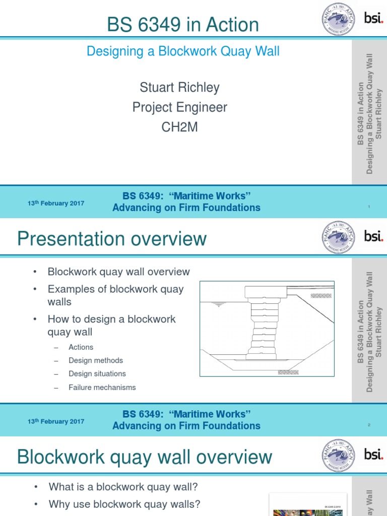 Designing Blockwork Quay Walls: An Application of BS 6349-2 in Structural Design | PDF | Ships ...