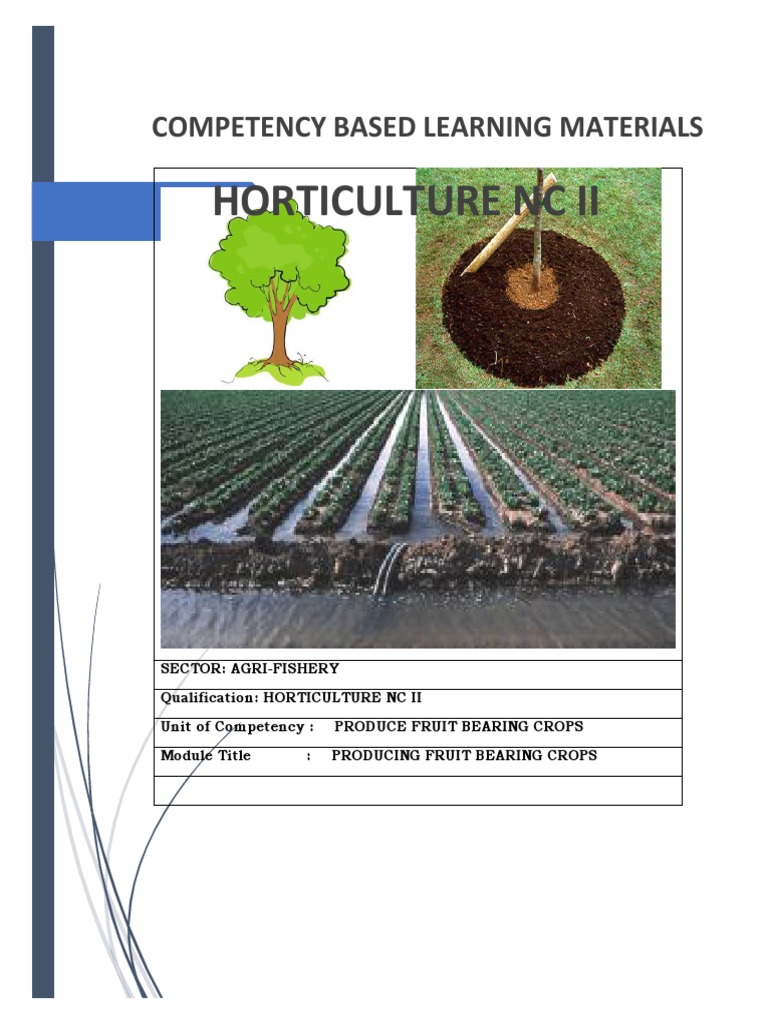 CBLM Horticulture | PDF | Soil | Plants