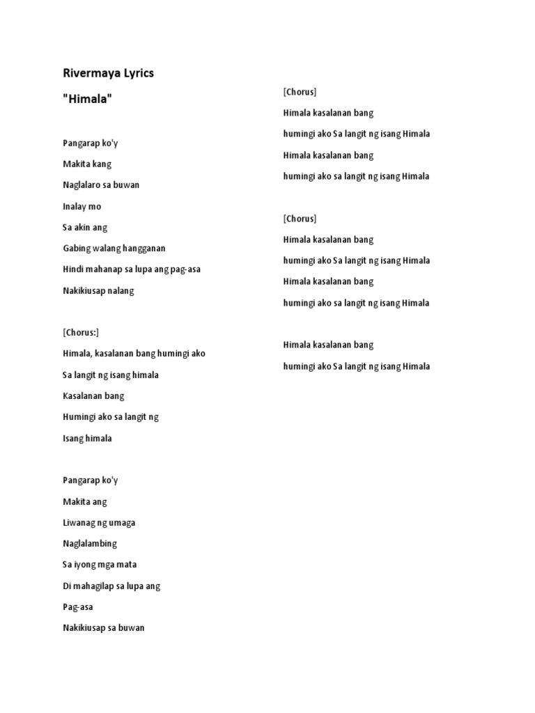 Rivermaya Song | PDF