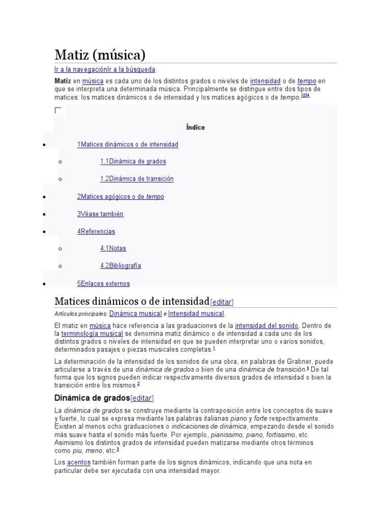 Matiz | PDF | Modernismo (música) | Notación
