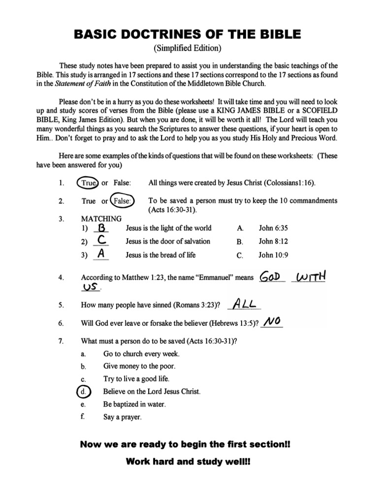 Basic Doctrines of The Bible: (Simplified Edition) | PDF | John The ...