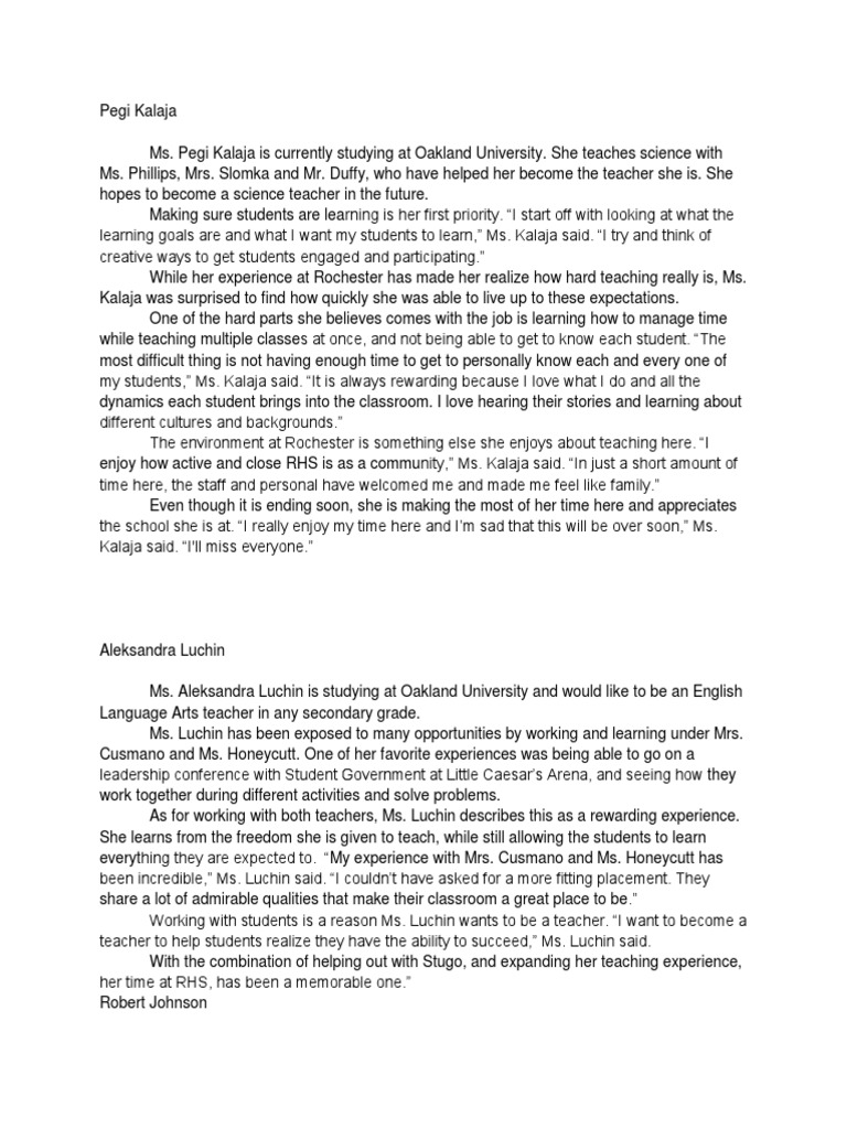 Student Teacher Draft | PDF | Teachers | Mentorship