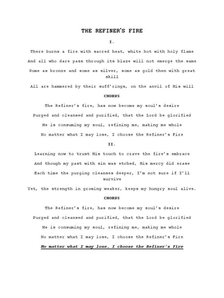 The Refiner's Fire | PDF