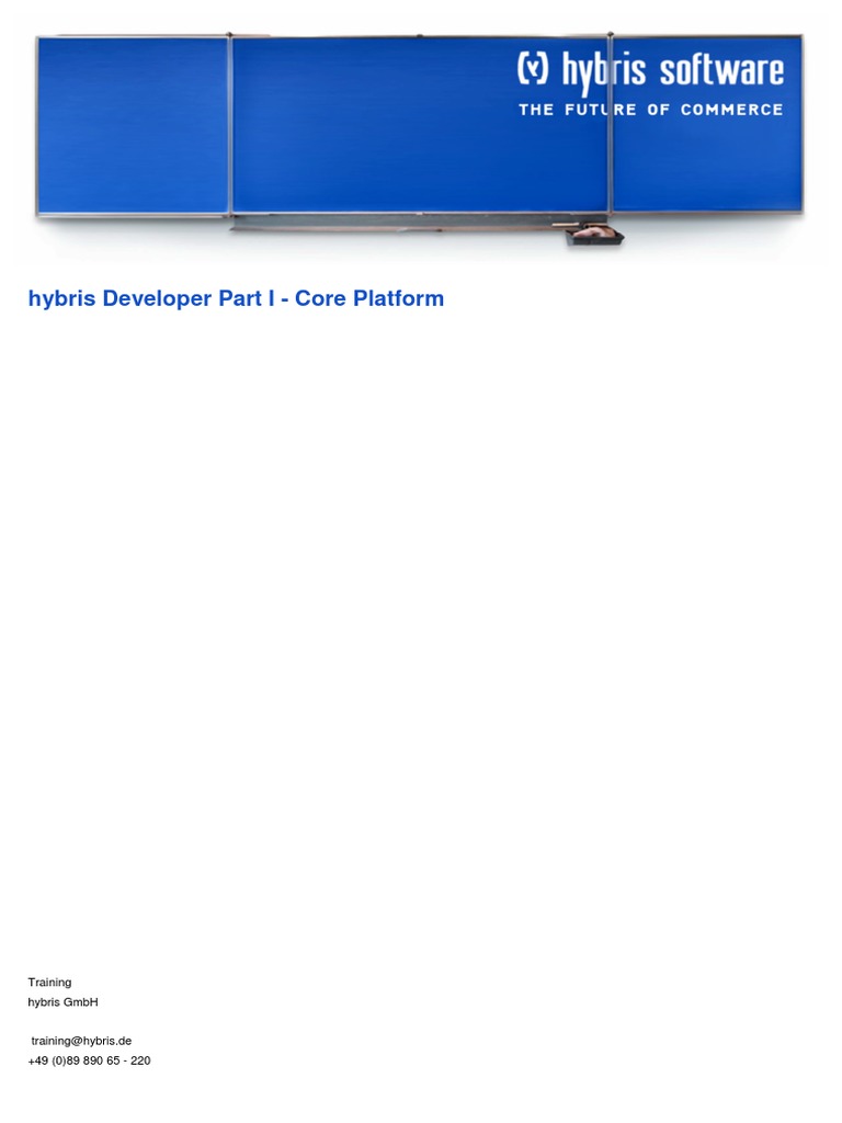 Hybris Developer Training Part I Core Platform Agenda PDF | PDF | Web ...