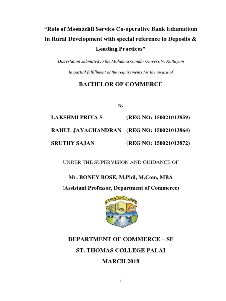 Cooperative Bank Project Report | PDF | Cooperative | Banks