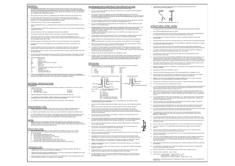 Gen Notes | PDF | Structural Steel | Screw